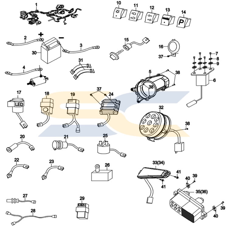 Cowboy 200 Electrical Parts