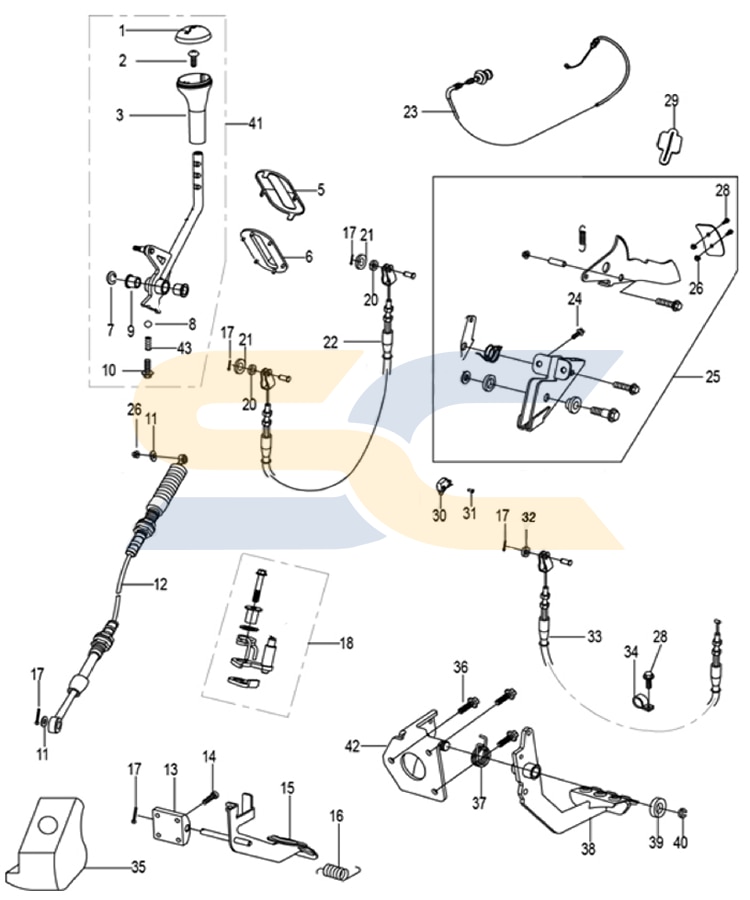 Cowboy 400 Gearshift