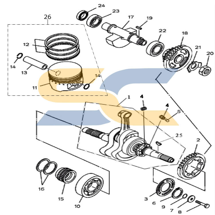 Bighorn 500 Crankshaft Piston