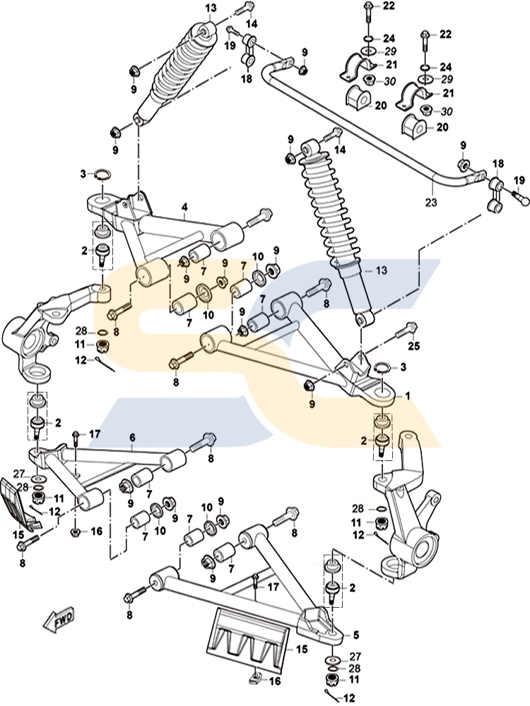Bighorn 700X Front Suspension