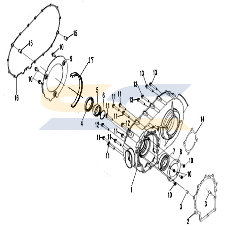 T-Boss 550 CVT Housing