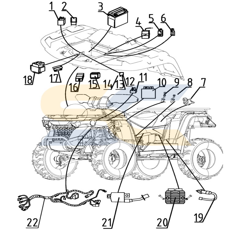 ATV Electrical Parts | Massimo MSA 550L Electrical Parts