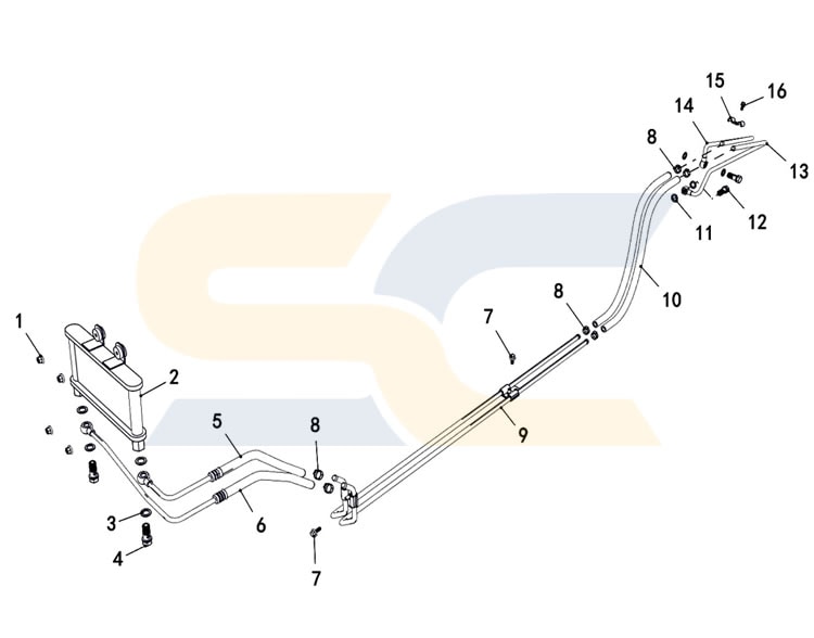 T-Boss 550 Oil Radiator B