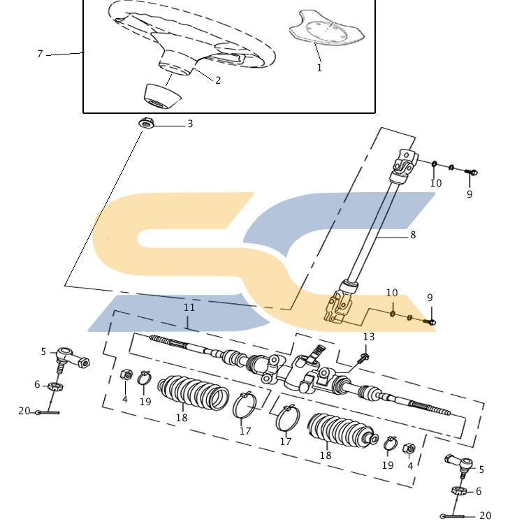 MSU 400 Steering