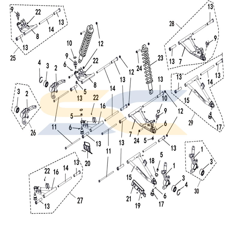 T-Boss 750 Front Suspension